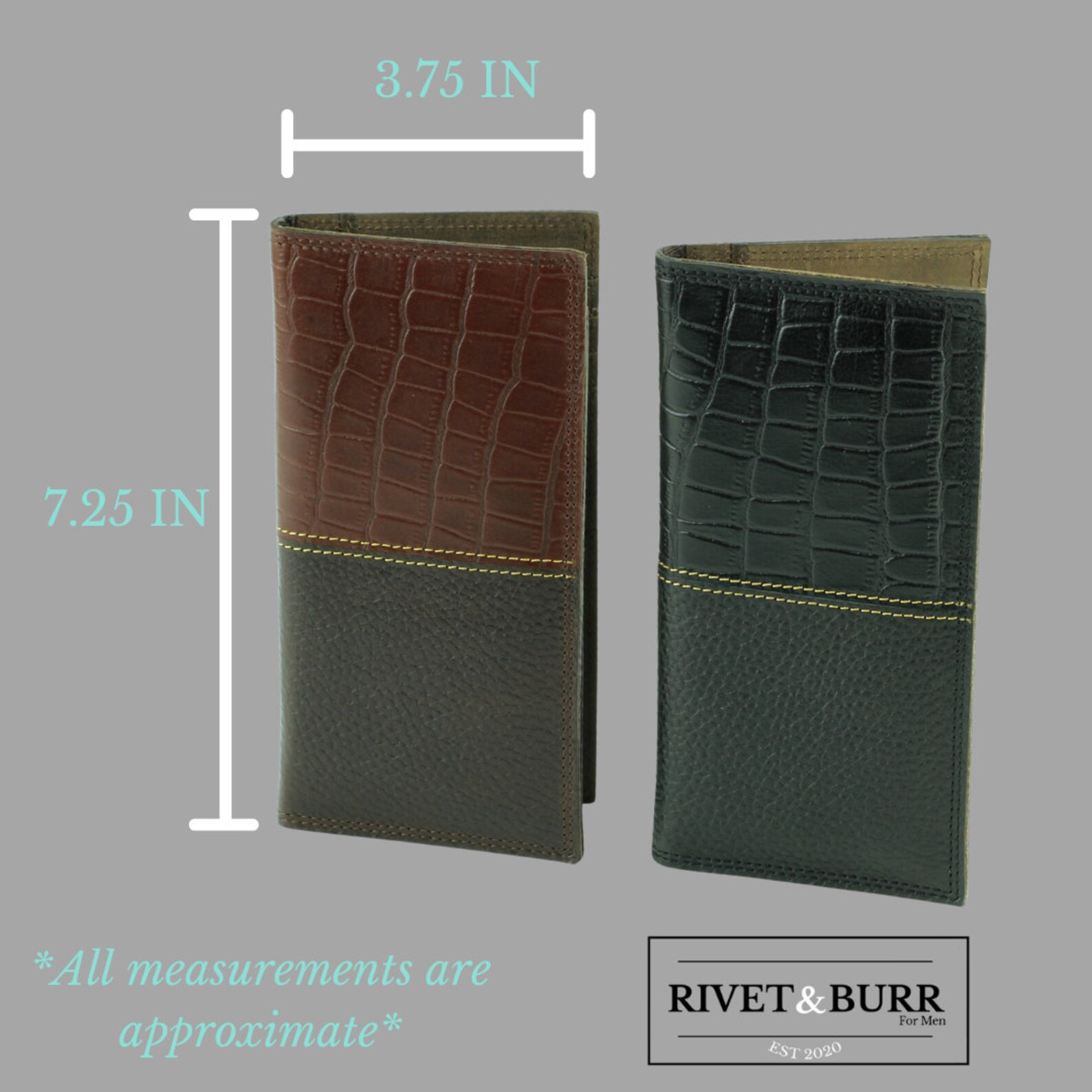 Tooled Gator and Ostrich Print Rodeo Wallet With Leather | Etsy