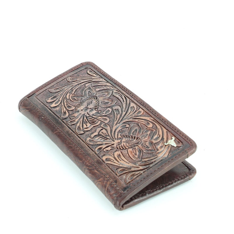 Leather Tooled Wallet - Etsy