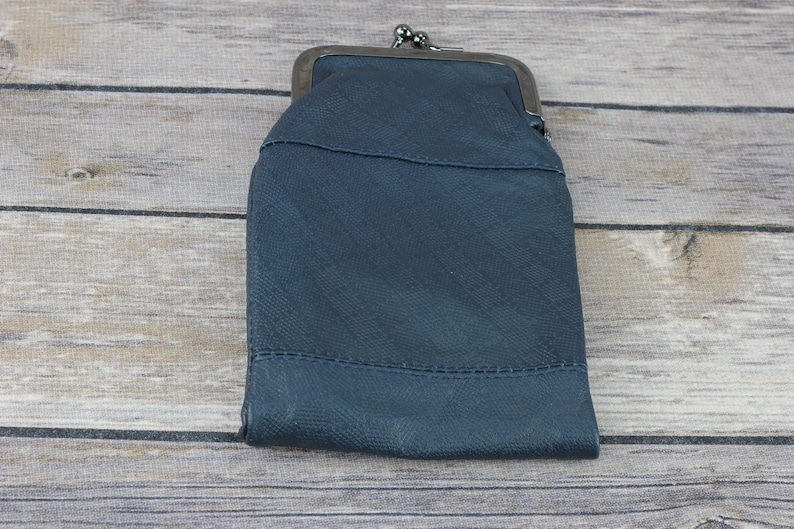 Patterned Leather Coin Purse: Vintage Style Twist Clasp Pouch - Etsy