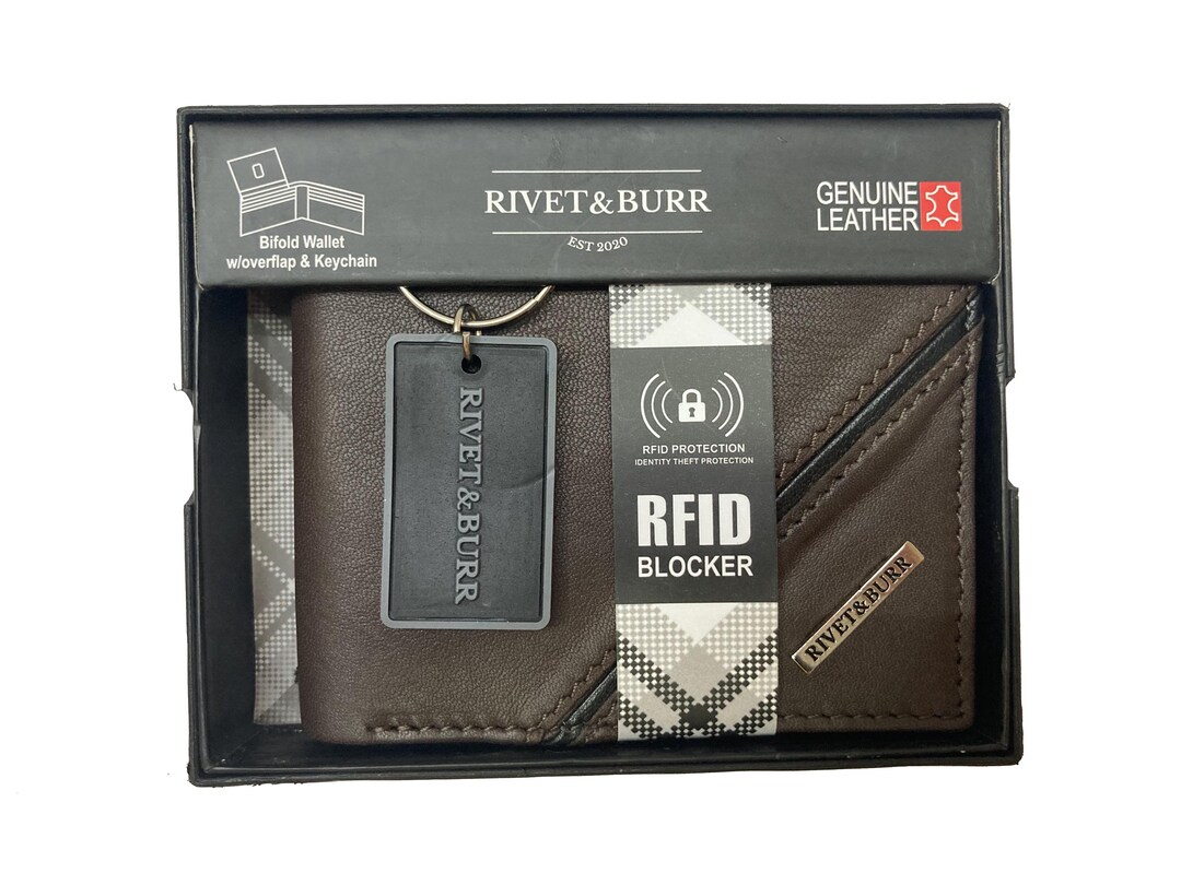 Double Stitch Bifold Metal Logo Badge With Vanity Tray and Keychain ...