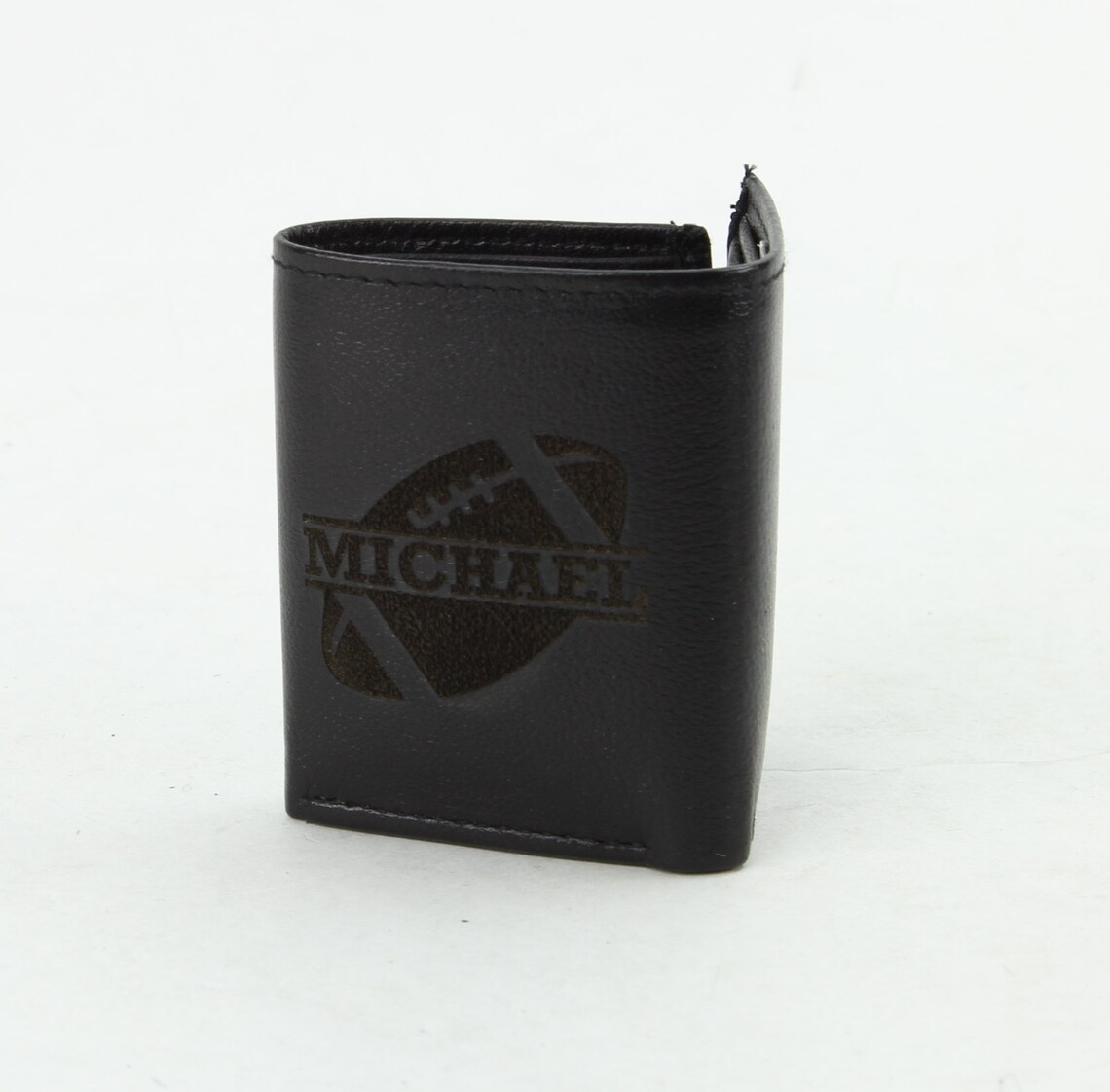 Novelty Kid's Personalized Football Wallet Black Leather - Etsy