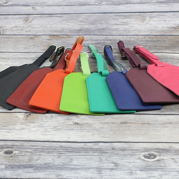 Leather Luggage Tag - Etsy