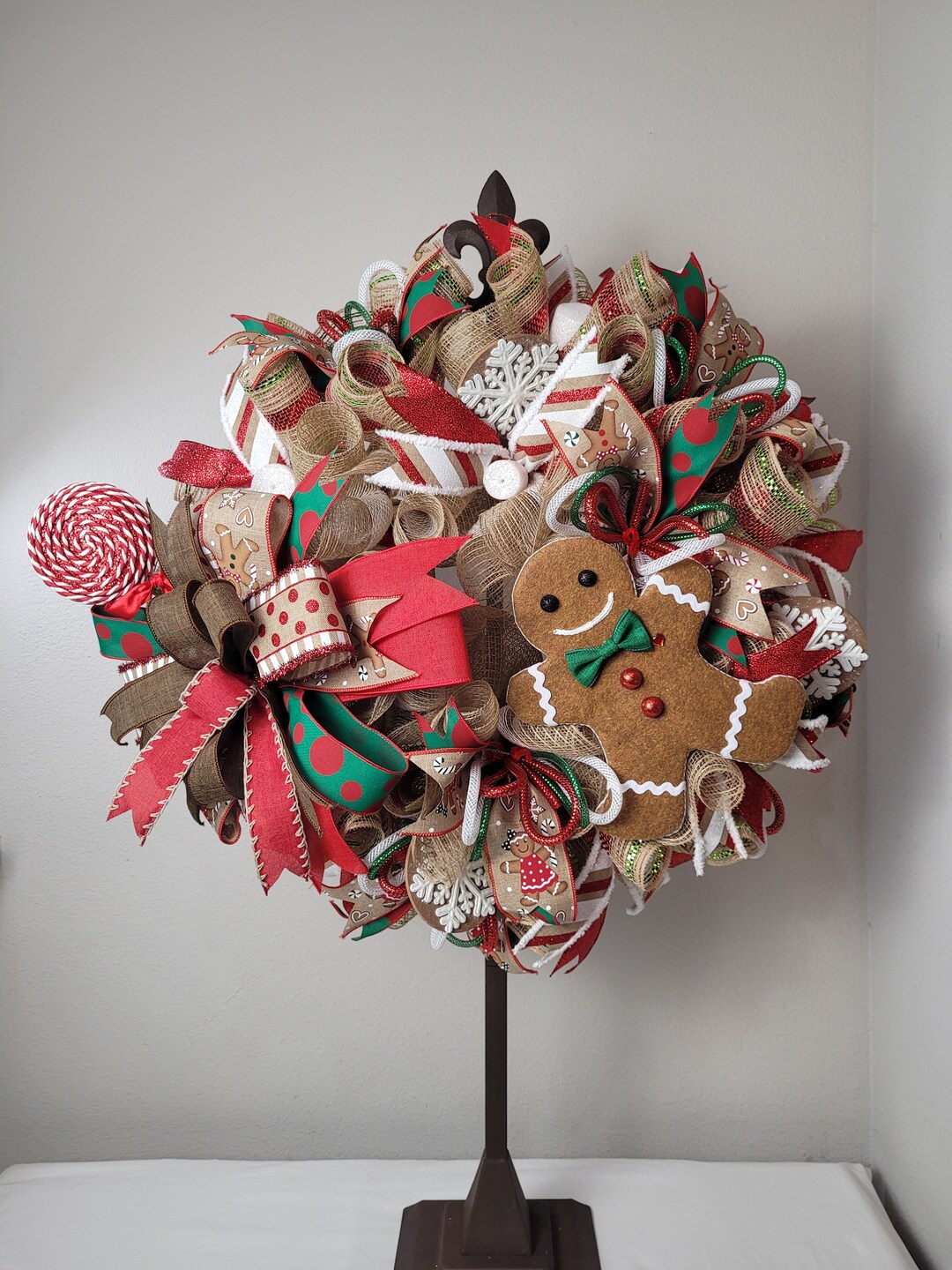 Gingerbread Man Wreath - Etsy