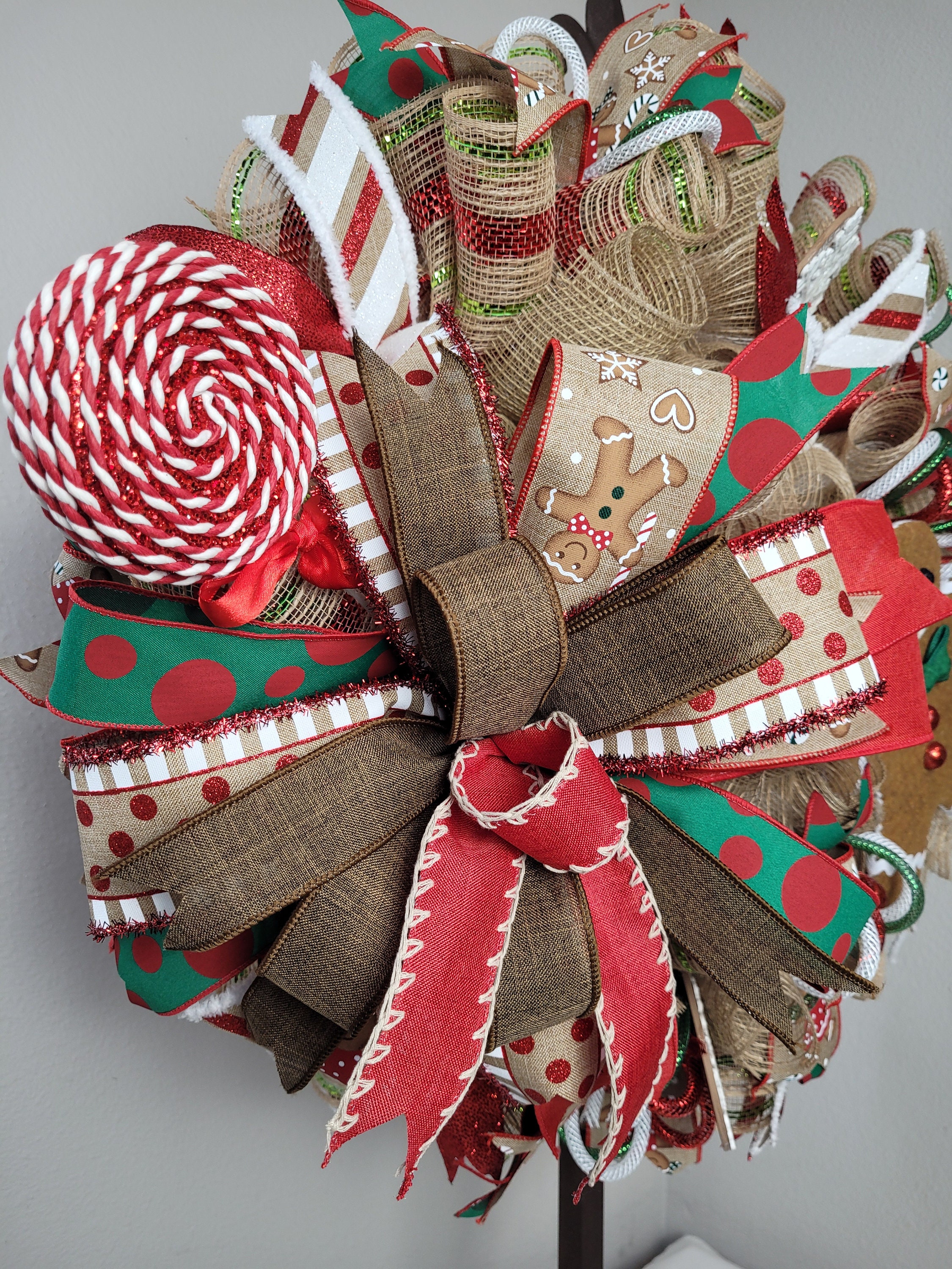 Gingerbread Man Wreath - Etsy