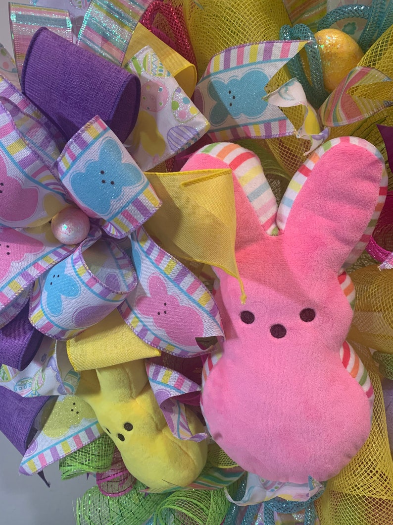 Easter Bunny Peep Wreath - Etsy