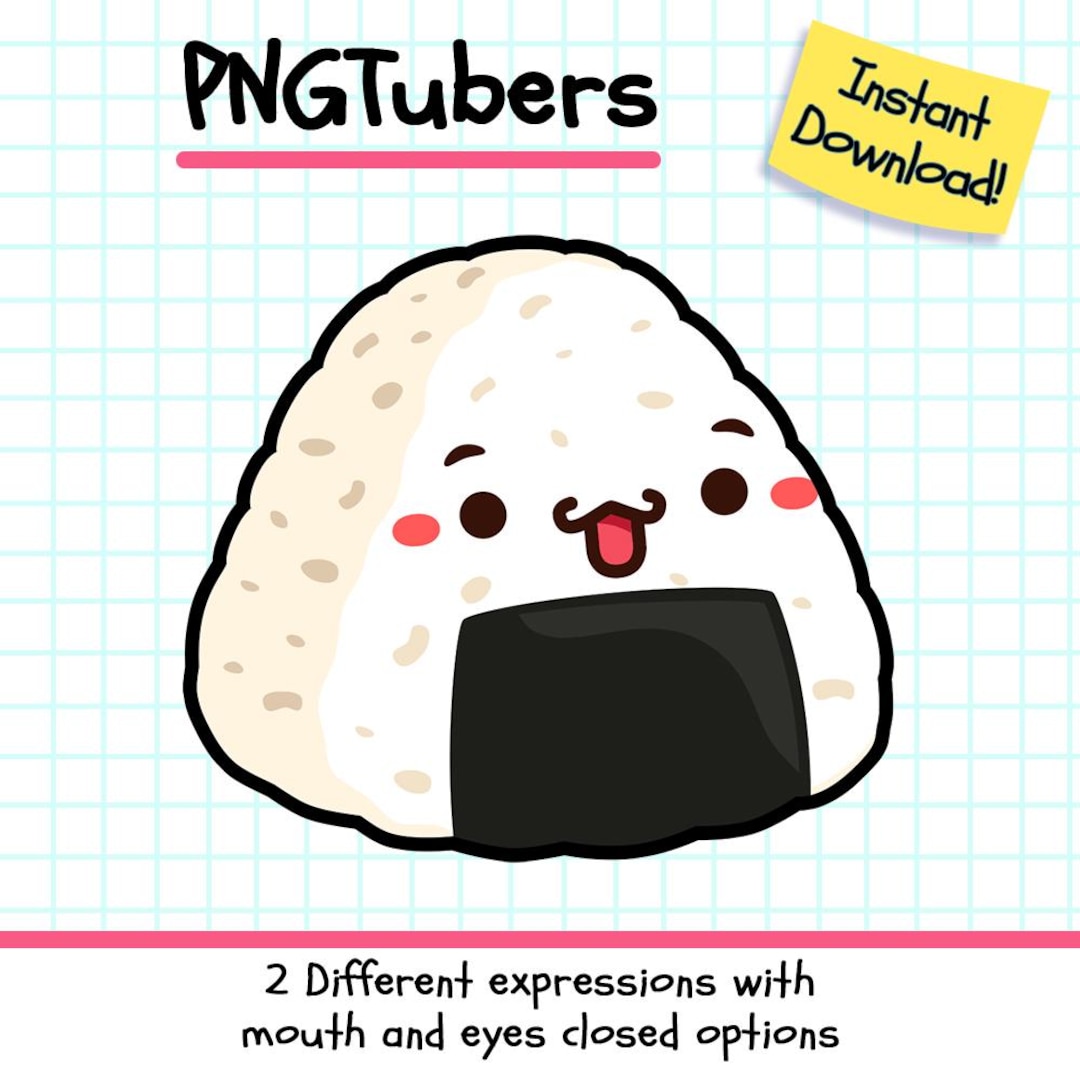 Onigiri Pngtuber, Kawaii Rice Ball Vtuber Model for Twitch Streamers - Etsy