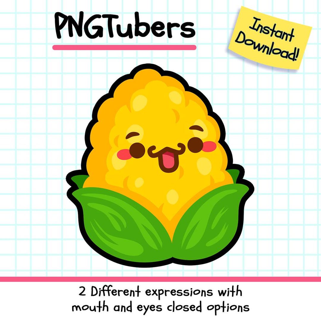Corn Pngtuber, Kawaii Food Vtuber Model for Twitch Streamers - Etsy