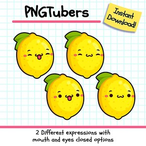 Lemon Pngtuber, Kawaii Food Vtuber Model for Twitch Streamers - Etsy