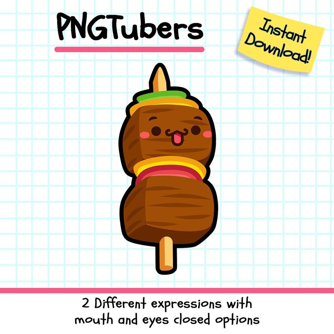 Kebab Pngtuber, Kawaii Food Vtuber Model for Twitch Streamers - Etsy