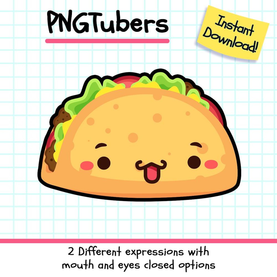 Taco Pngtuber, Kawaii Street Food Twitch Vtuber for Streamers - Etsy