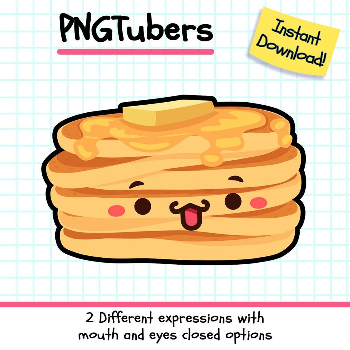 Pancake Pngtuber, Kawaii Food Vtuber for Twitch Streamers - Etsy