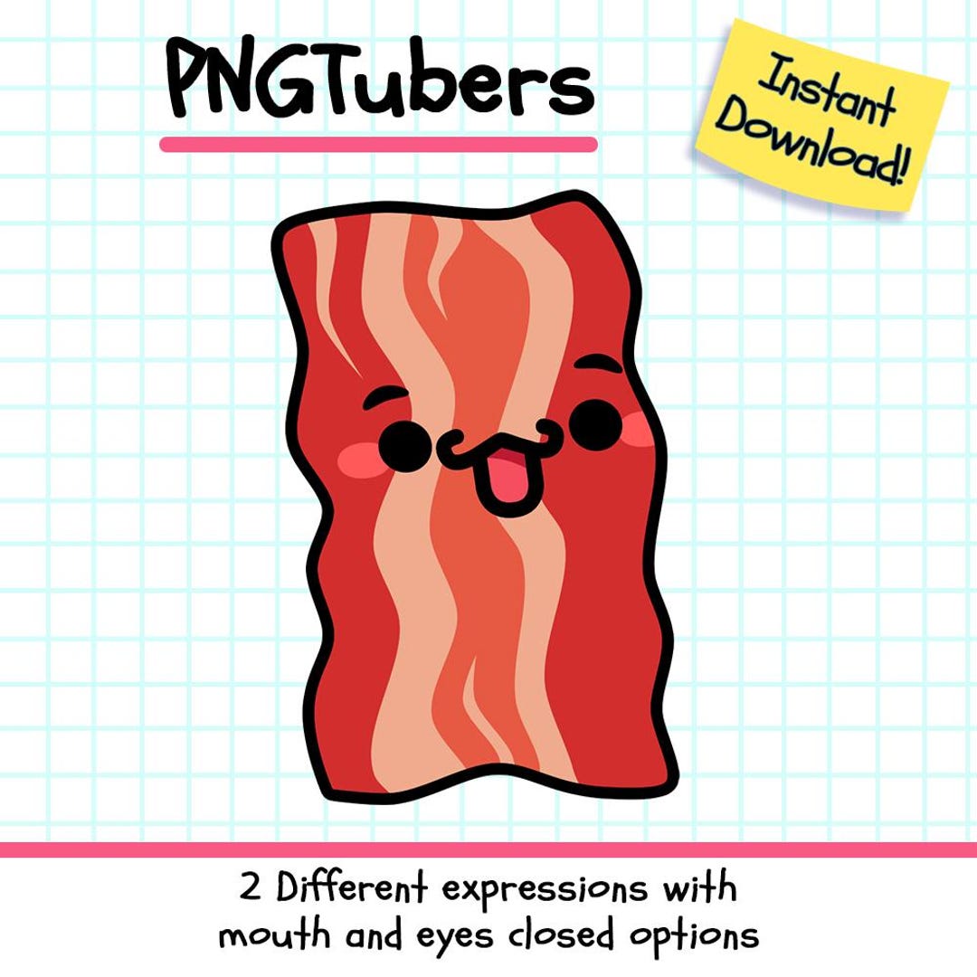 Bacon Pngtuber, Kawaii Breakfast Vtuber Model for Twitch Streamers - Etsy
