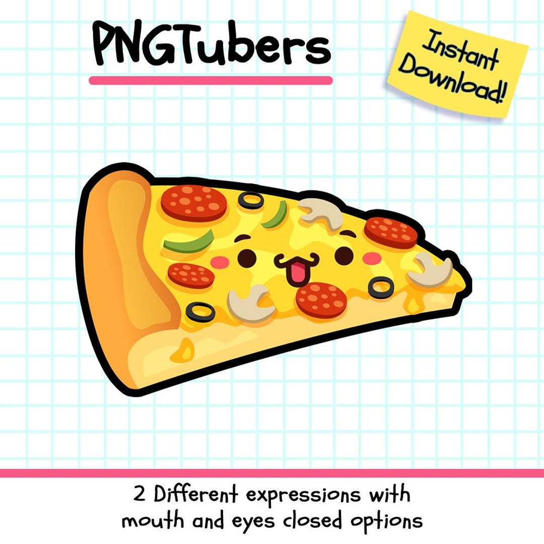 Pizza Pngtuber, Kawaii Street Food Vtuber Model for Twitch Streamers - Etsy