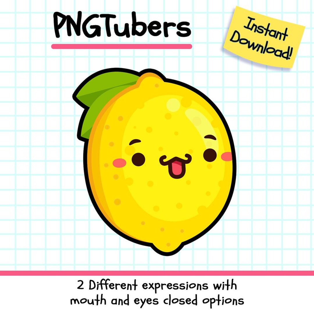 Lemon Pngtuber, Kawaii Food Vtuber Model for Twitch Streamers - Etsy