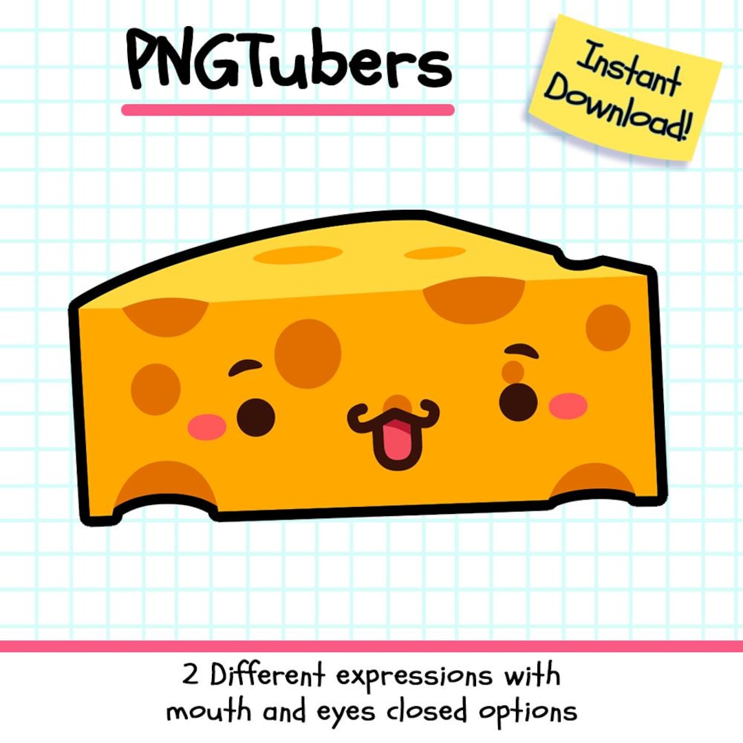 Cheese Pngtuber, Kawaii Food Vtuber for Twitch Streamers - Etsy