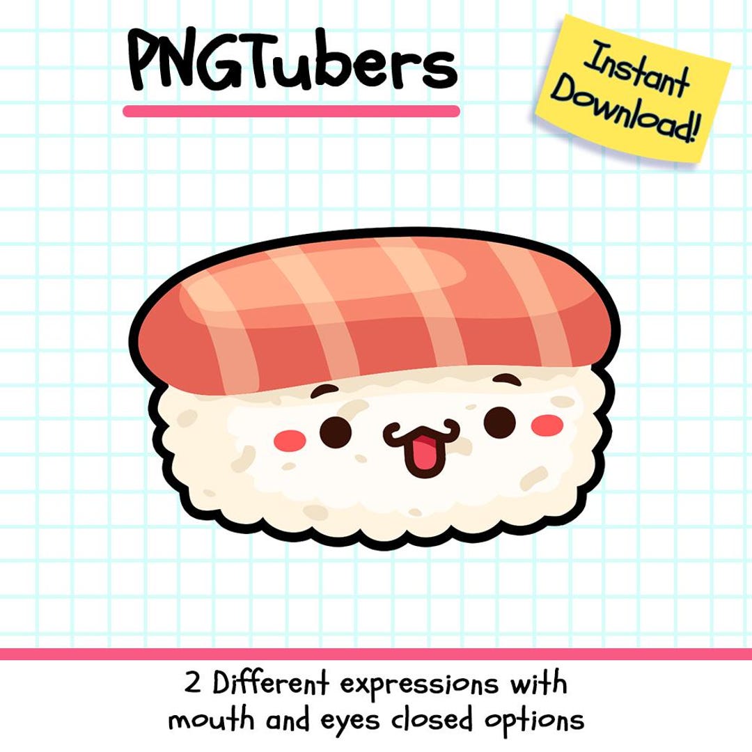 Sushi Pngtuber, Kawaii Nigiri Vtuber Model for Twitch Streamers - Etsy