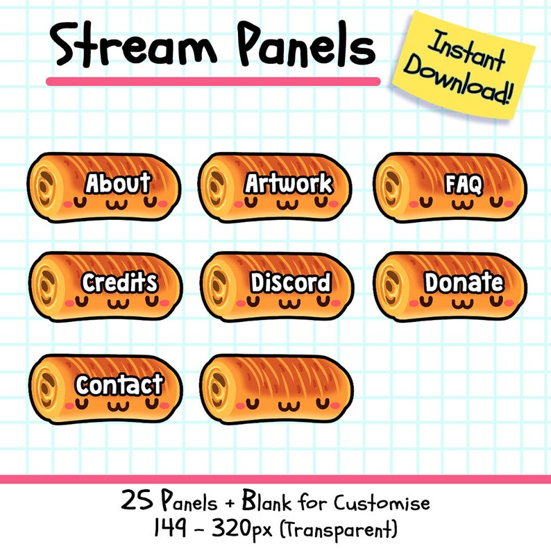 Twitch Pain Au Chocolat Panels, 25 Cute Bakery Twitch Streamer Panel ...