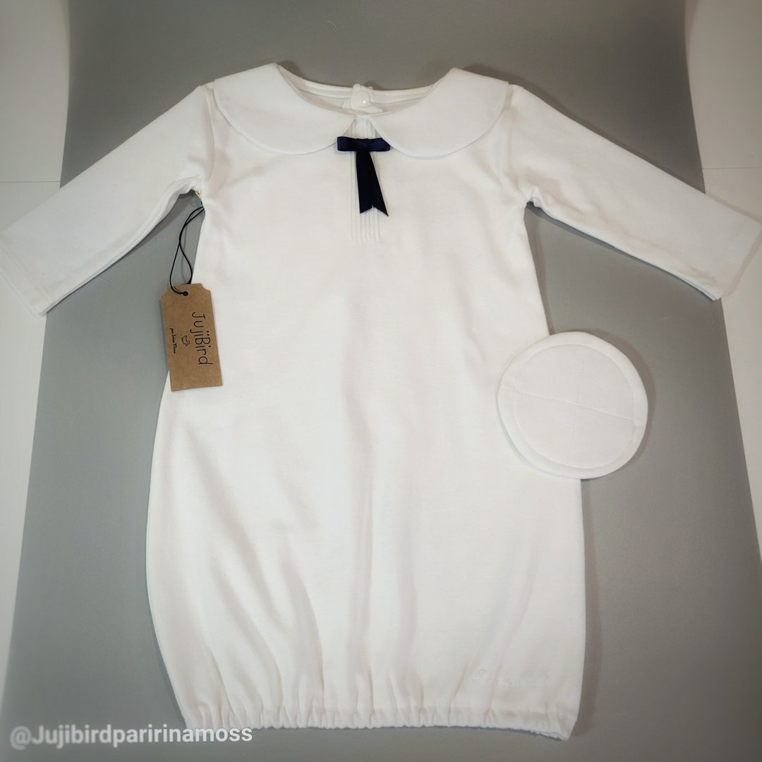 White Outfit Newborn Baby Boy Girl, Custom Embroidery Heirloom Gown ...