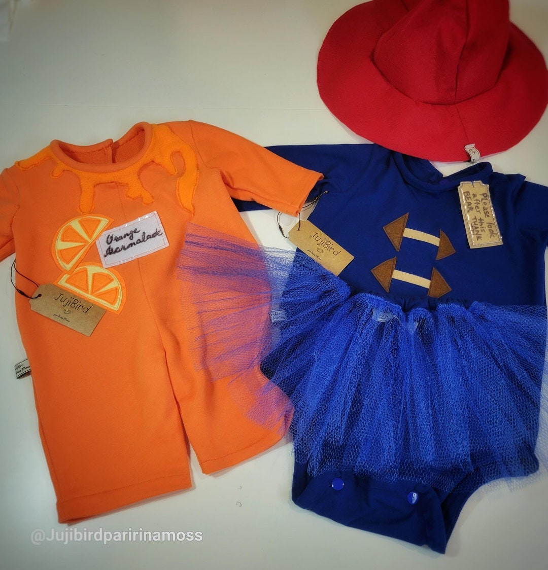 Paddington Bear Costume: Handmade Baby Romper, Red Felt Hat - Etsy