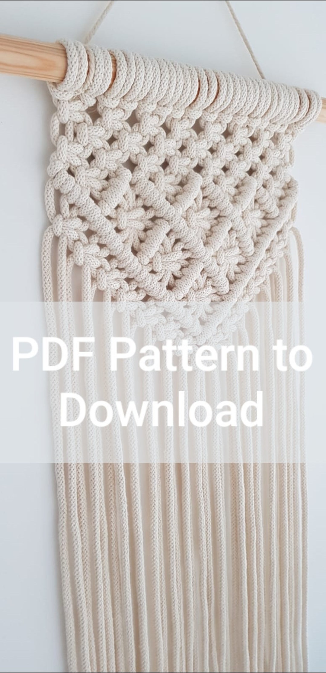 Macramé Pattern. Six Diamond Wall Hanging - Etsy