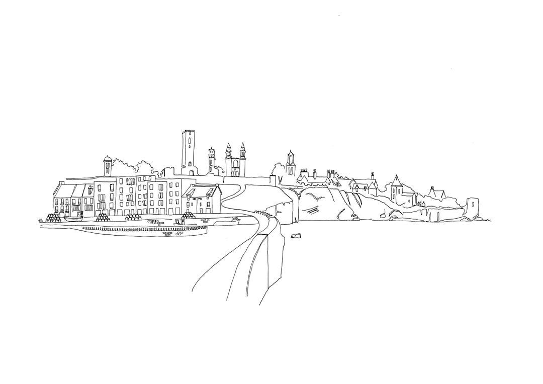 St Andrew's [line Drawing] | Holiday Memento | Graduation Gift - Etsy