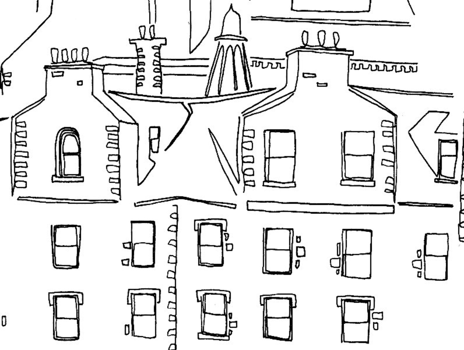 Edinburgh Old Town line Drawing - Etsy