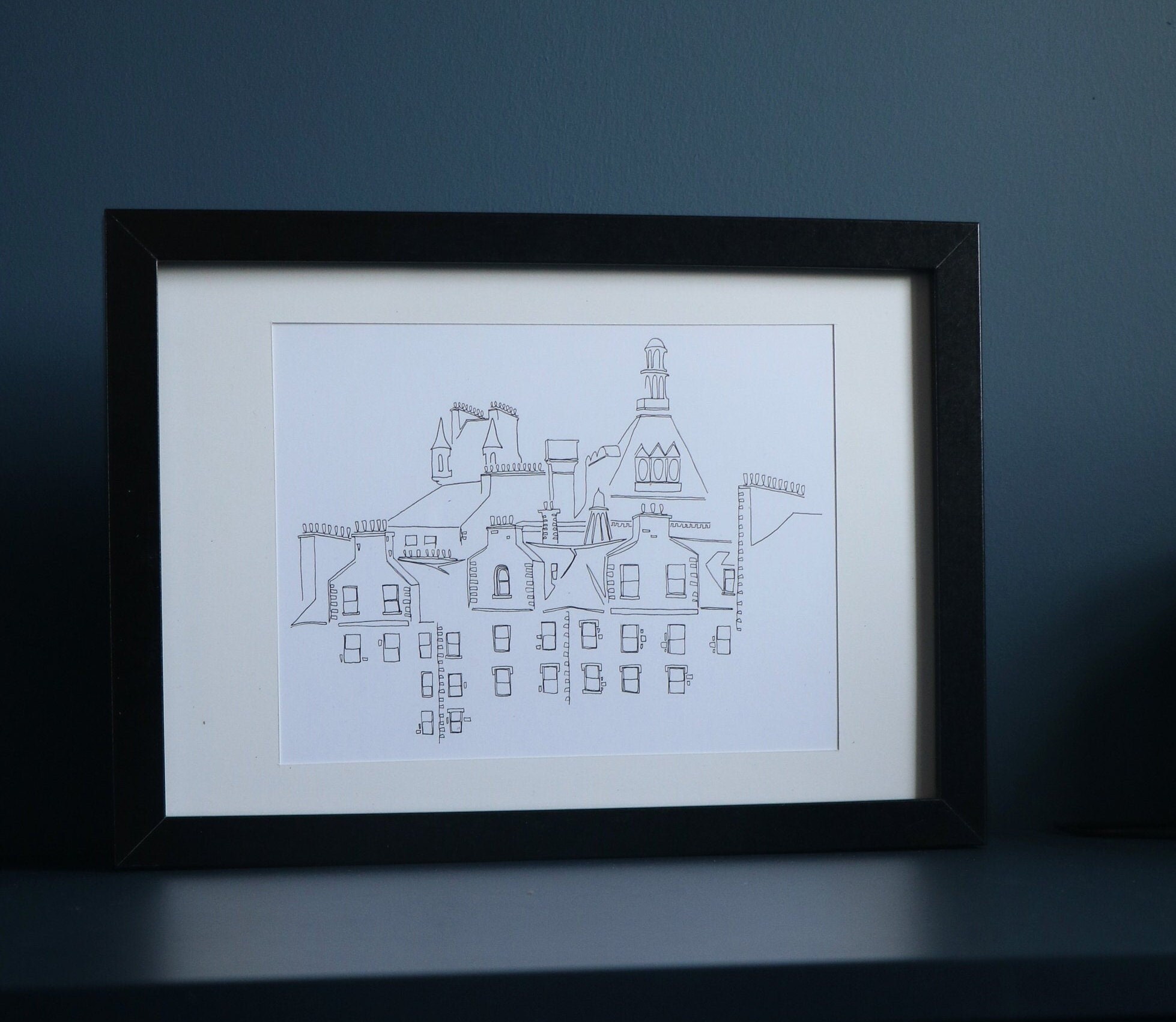 Edinburgh Old Town line Drawing - Etsy
