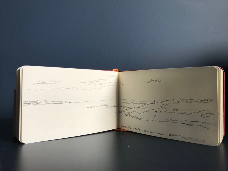 Gullane Bents & the Black Rocks [line Drawing] - Etsy