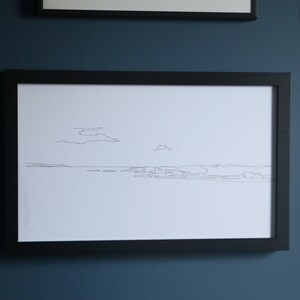 Gullane Bents & the Black Rocks [line Drawing] - Etsy
