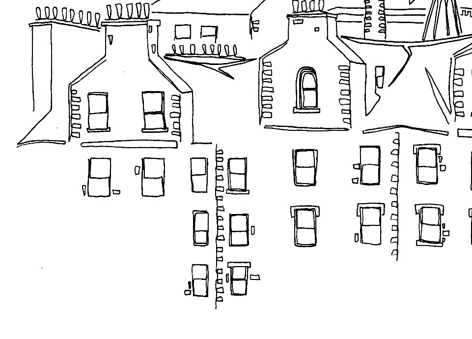 Edinburgh Old Town line Drawing - Etsy