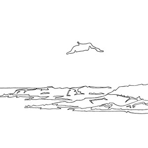 Gullane Bents & the Black Rocks [line Drawing] - Etsy