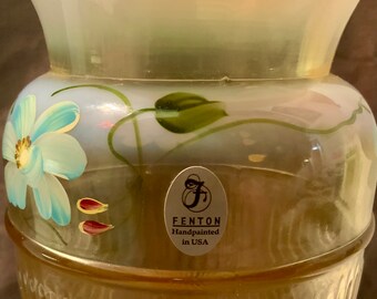 Fenton hand vase | Etsy