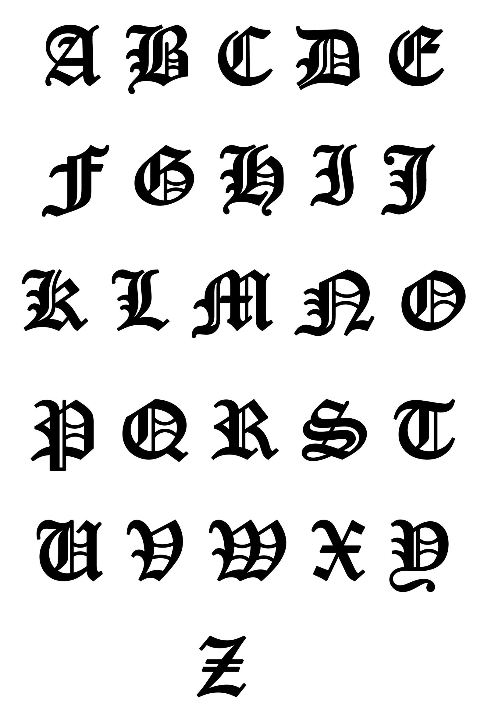 14K Yellow Gold Old English Initial Letter Necklace - Etsy