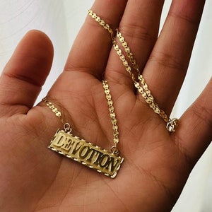 14K Authentic Yellow Gold Personalized Name Plate - Etsy