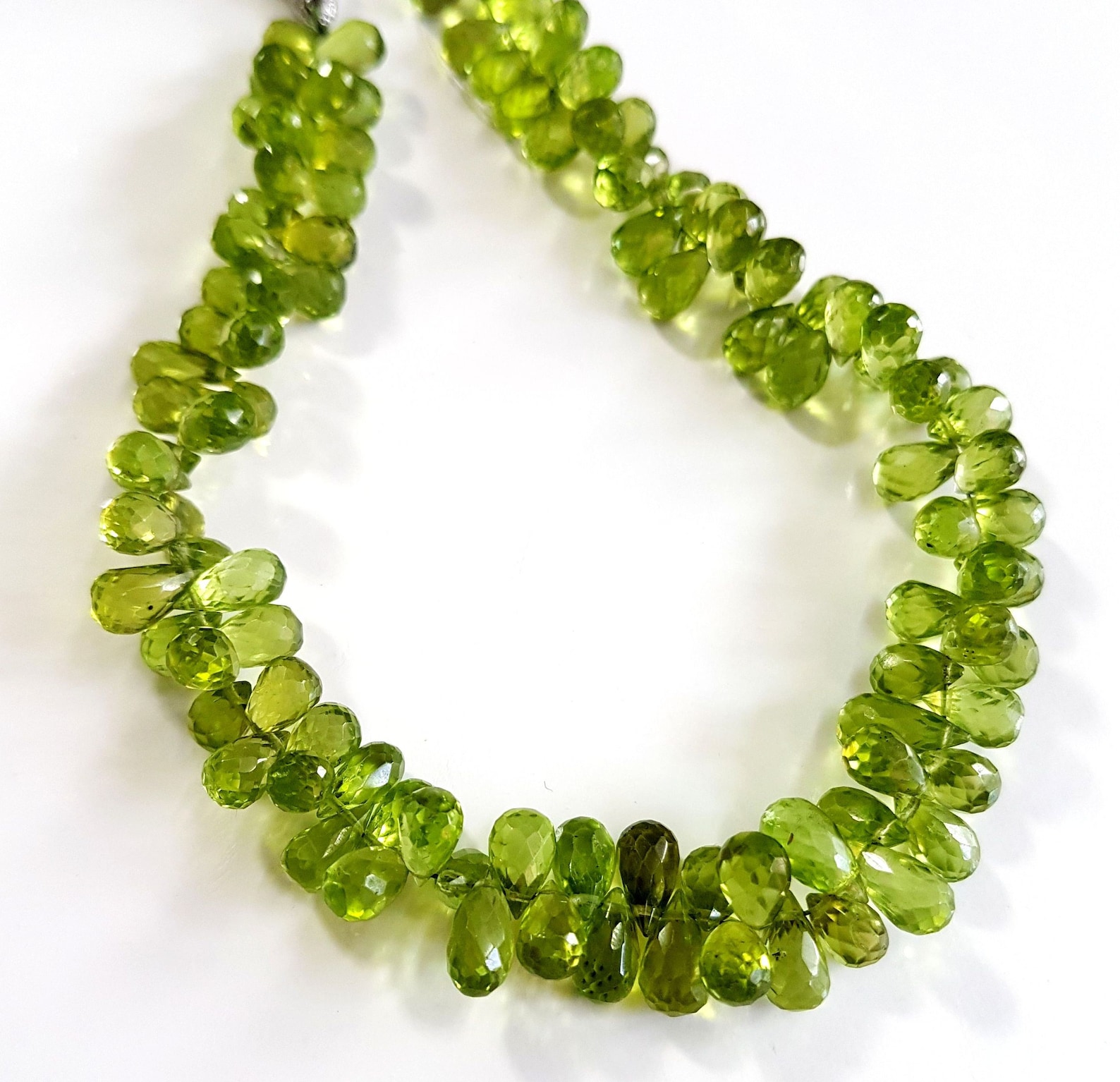 Natural Peridot Beads Gemstone Peridot Faceted Drops Shape - Etsy