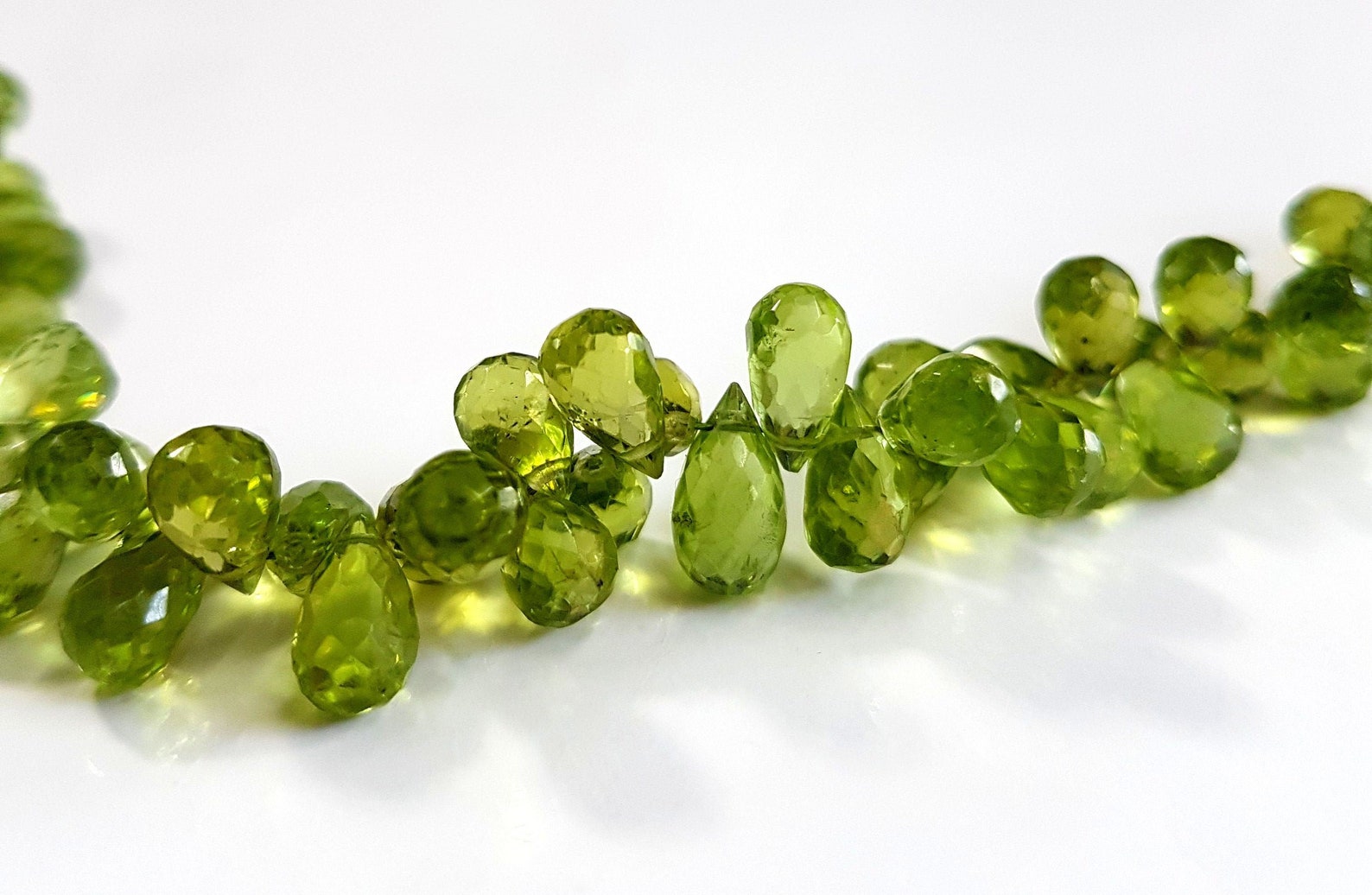 Natural Peridot Beads Gemstone Peridot Faceted Drops Shape - Etsy