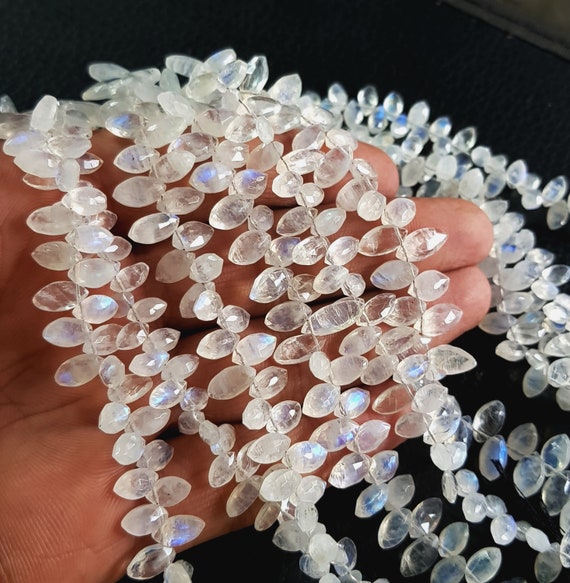 Amazing Blue Flashy Natural Rainbow Moonstone Gemstone AAA - Etsy