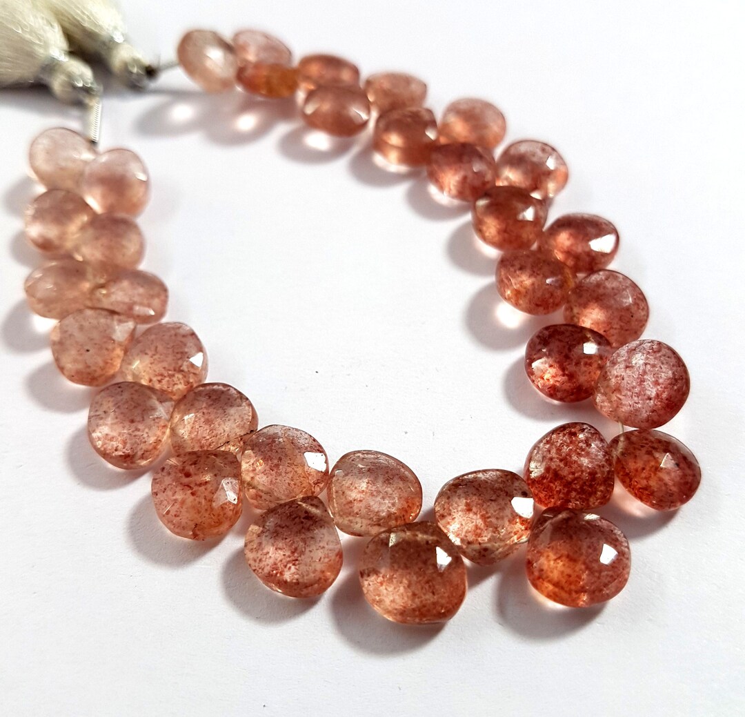 Natural Cherry Quartz Gemstone Cherry Quartz Faceted Heart Shape Beads ...