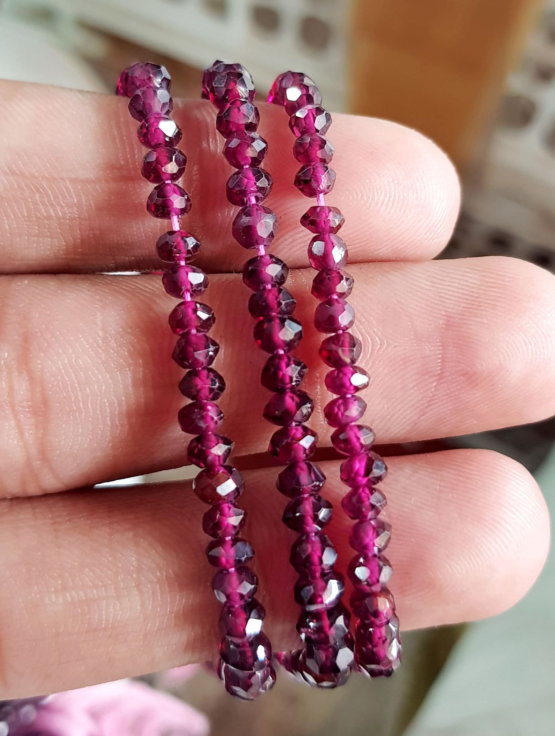 Natürliche Granat Edelstein Rodolite Granat facettierte - Etsy.de