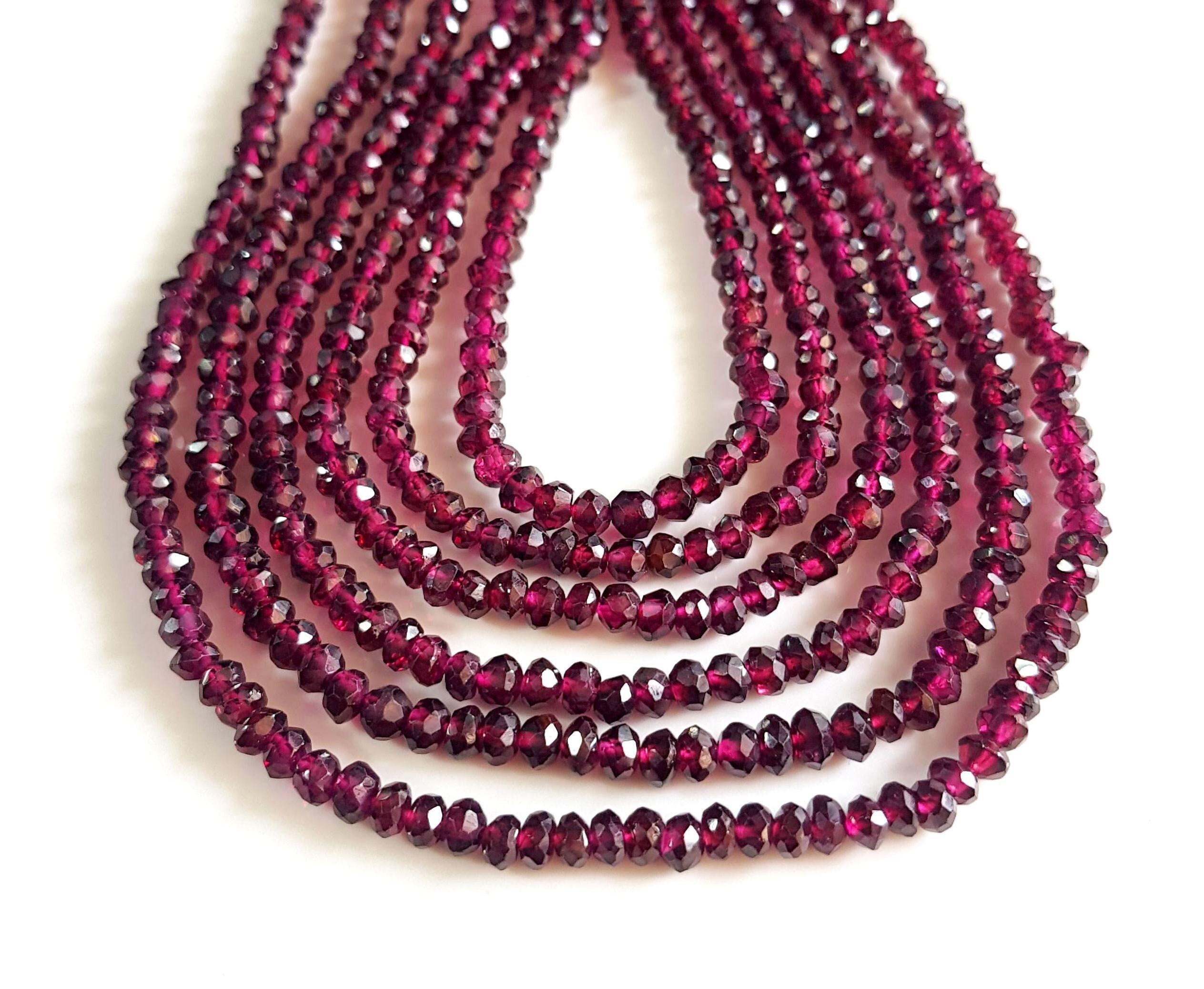 Natürliche Granat Edelstein Rodolite Granat facettierte | Etsy