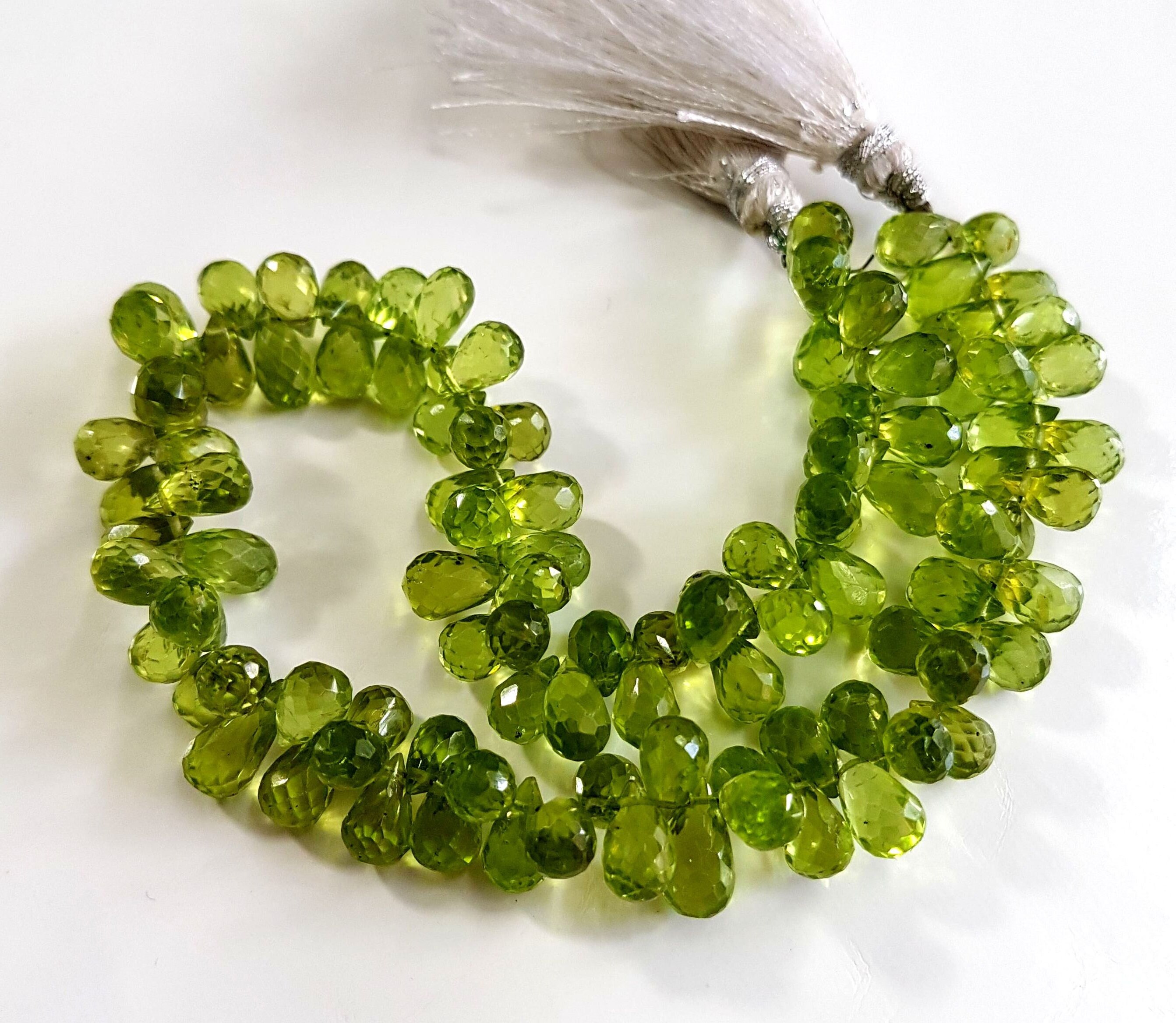 Natural Peridot Beads Gemstone Peridot Faceted Drops Shape - Etsy
