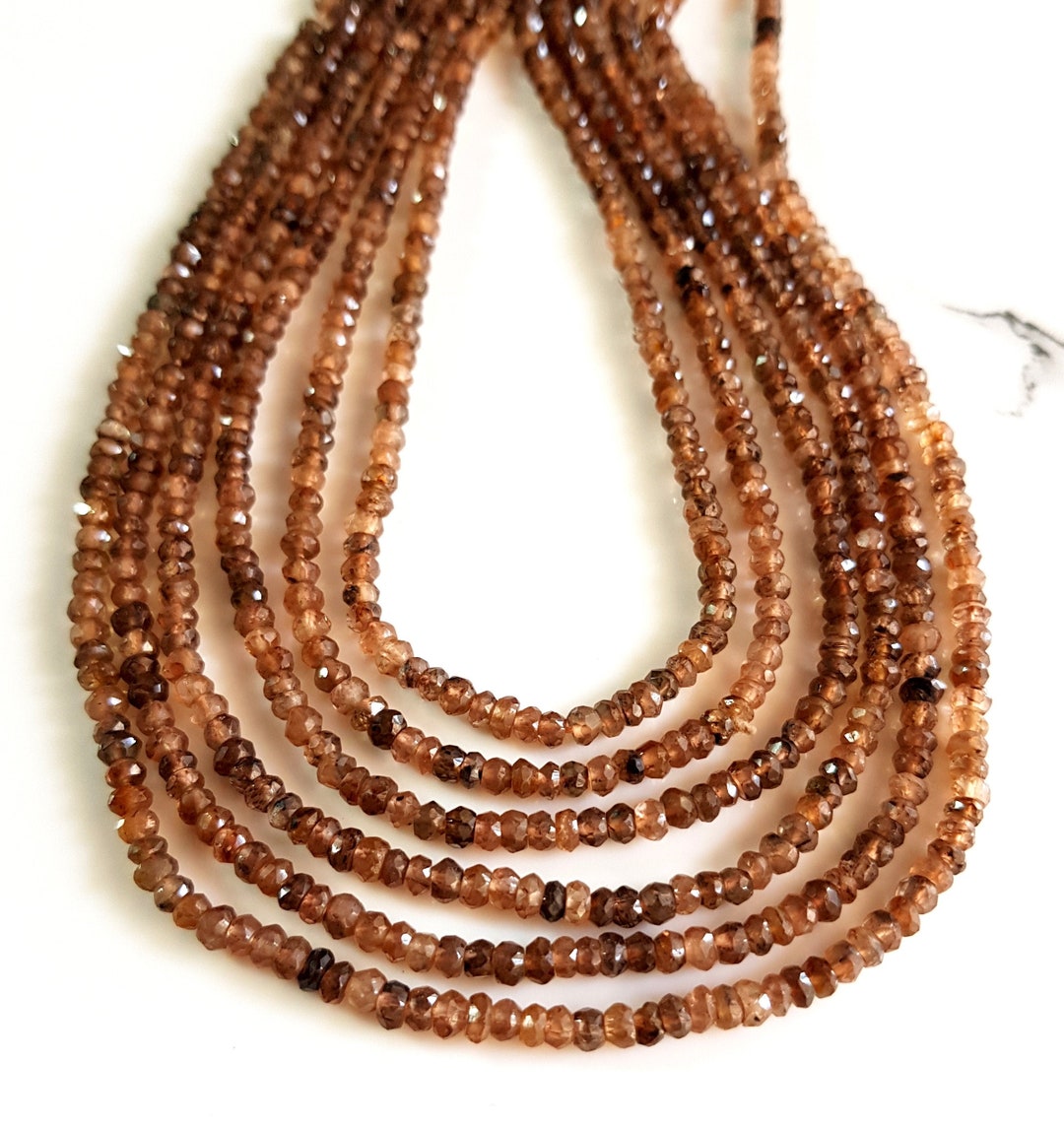 Natural Andalusite Beads Gemstone Andalusite Faceted Rondelles Shape ...