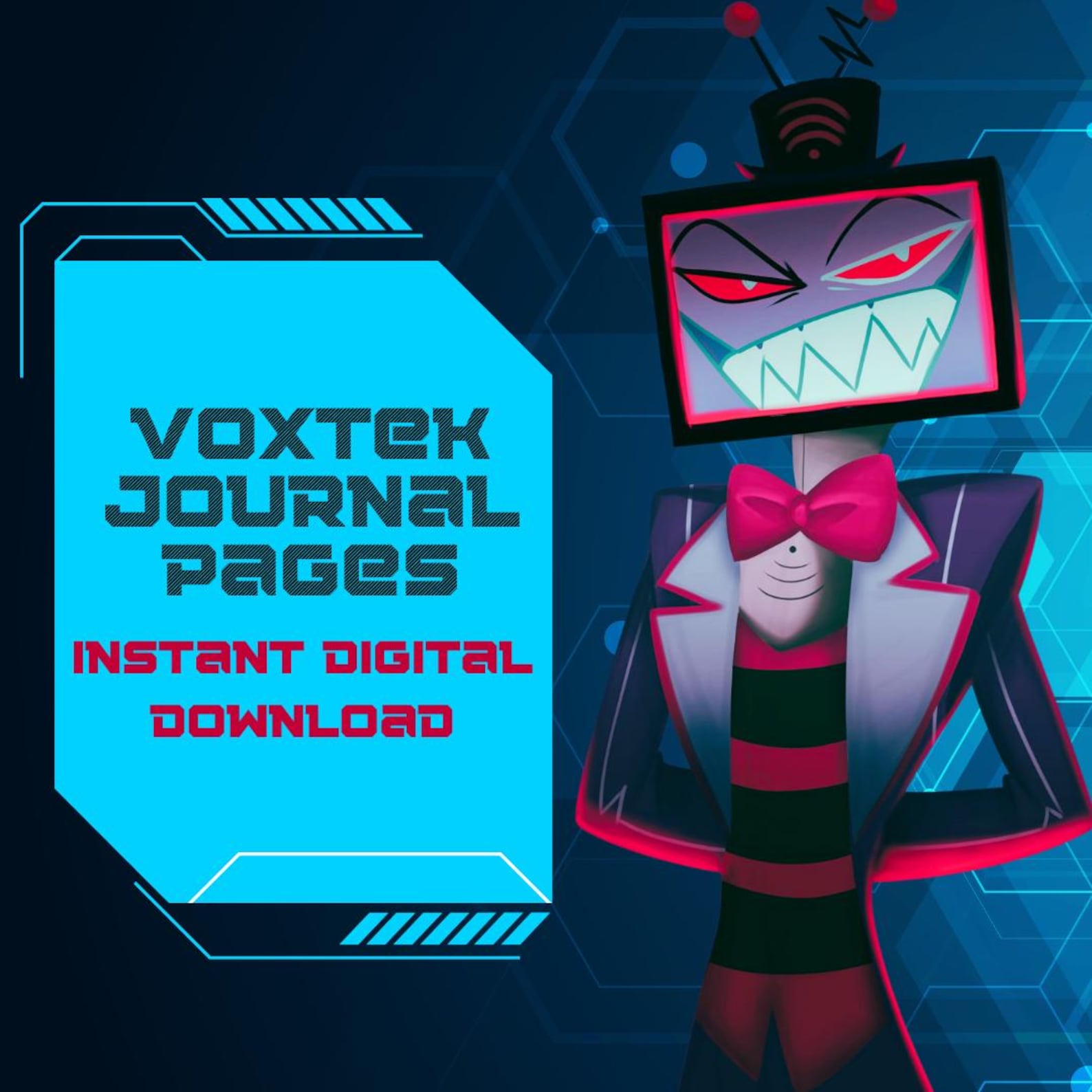 Voxtek Premium Stationery - Hazbin Hotel Vox Themed Stationery for ...