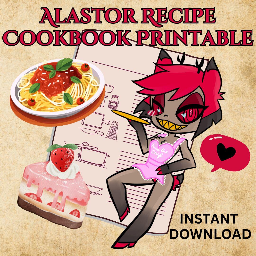 Alastor Cookbook Recipe Card Hazbin Hotel Printable instant Download - Etsy