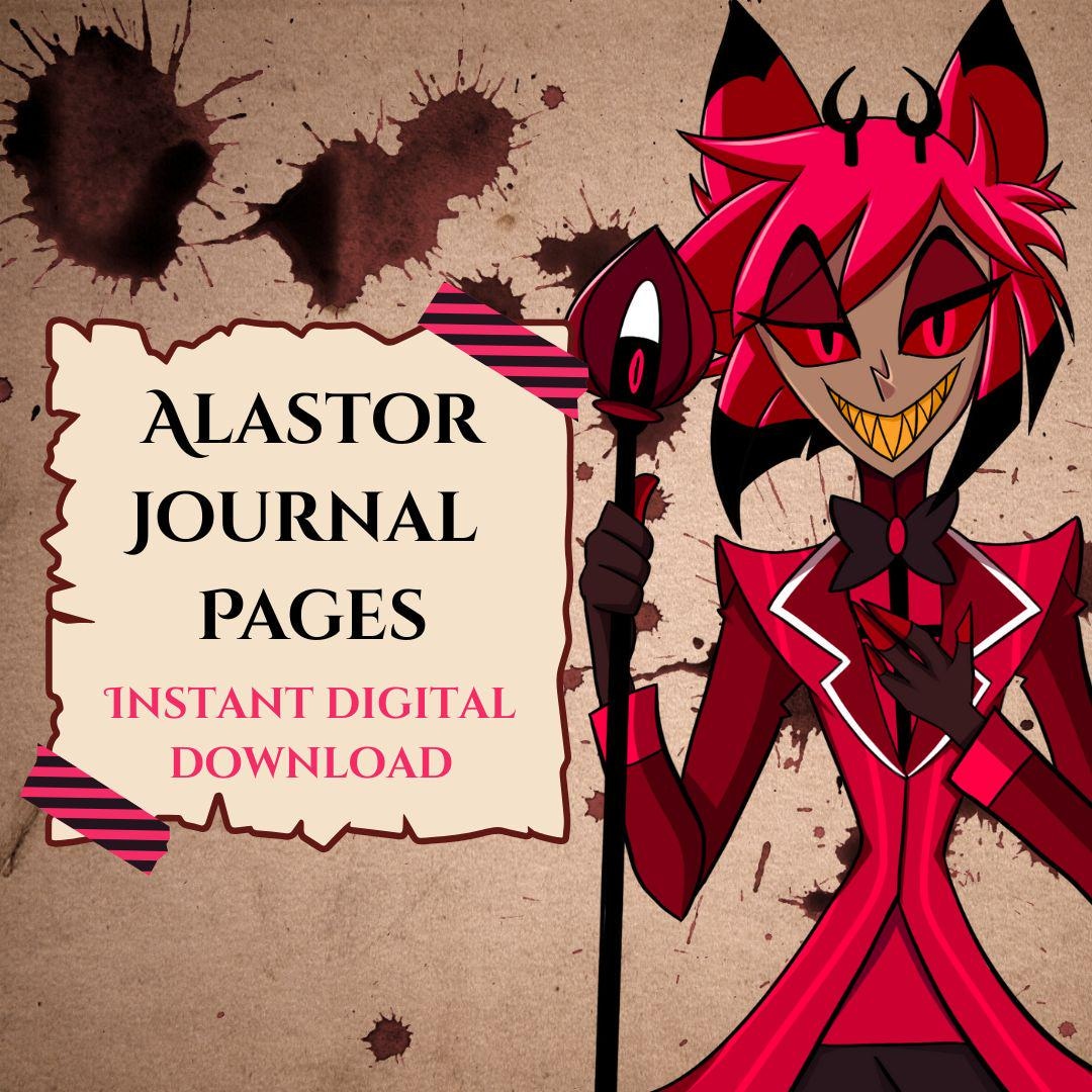 Alastor Hazbin Hotel Printable Journal Page Set for Letter Writing ...