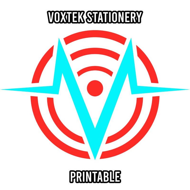 Voxtek Hazbin Hotel Vox Digital Stationery Set Printable for Letter ...