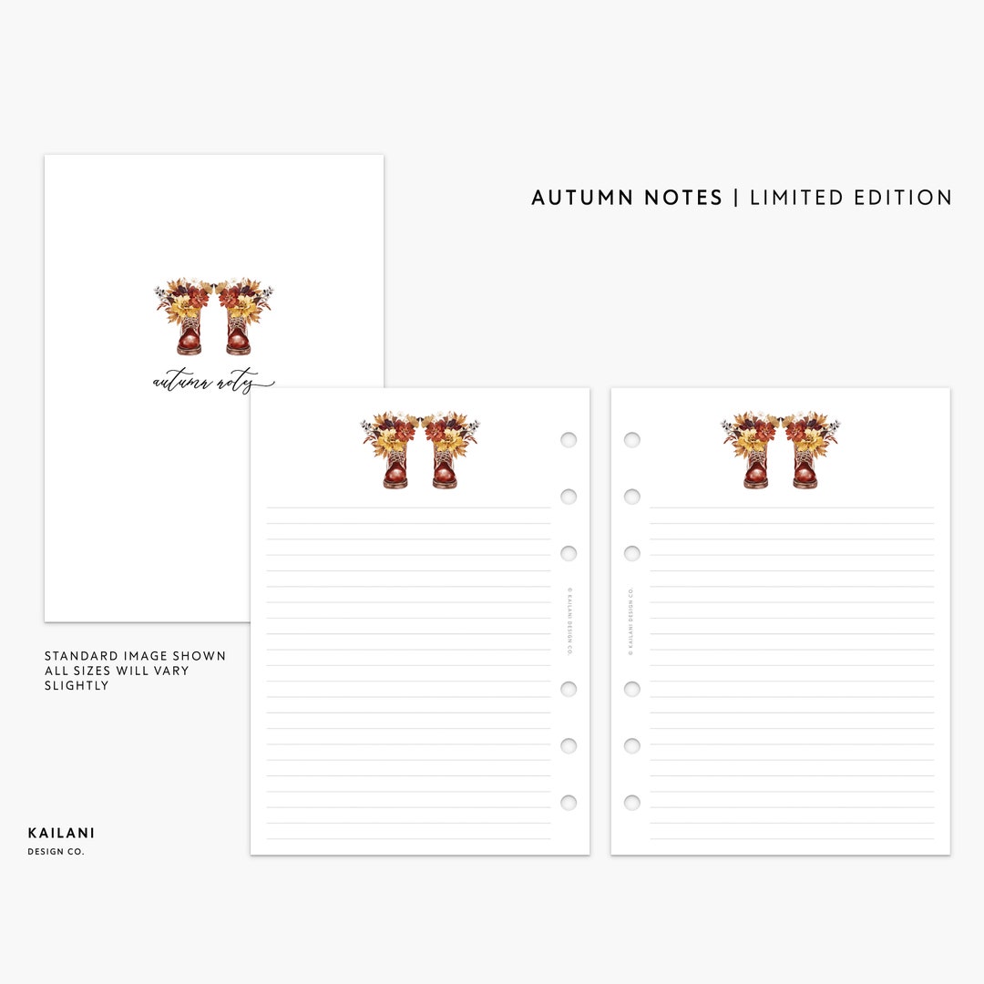 A6 Notes Paper, Printable Paper, Lined Paper, Printable Notes Template ...