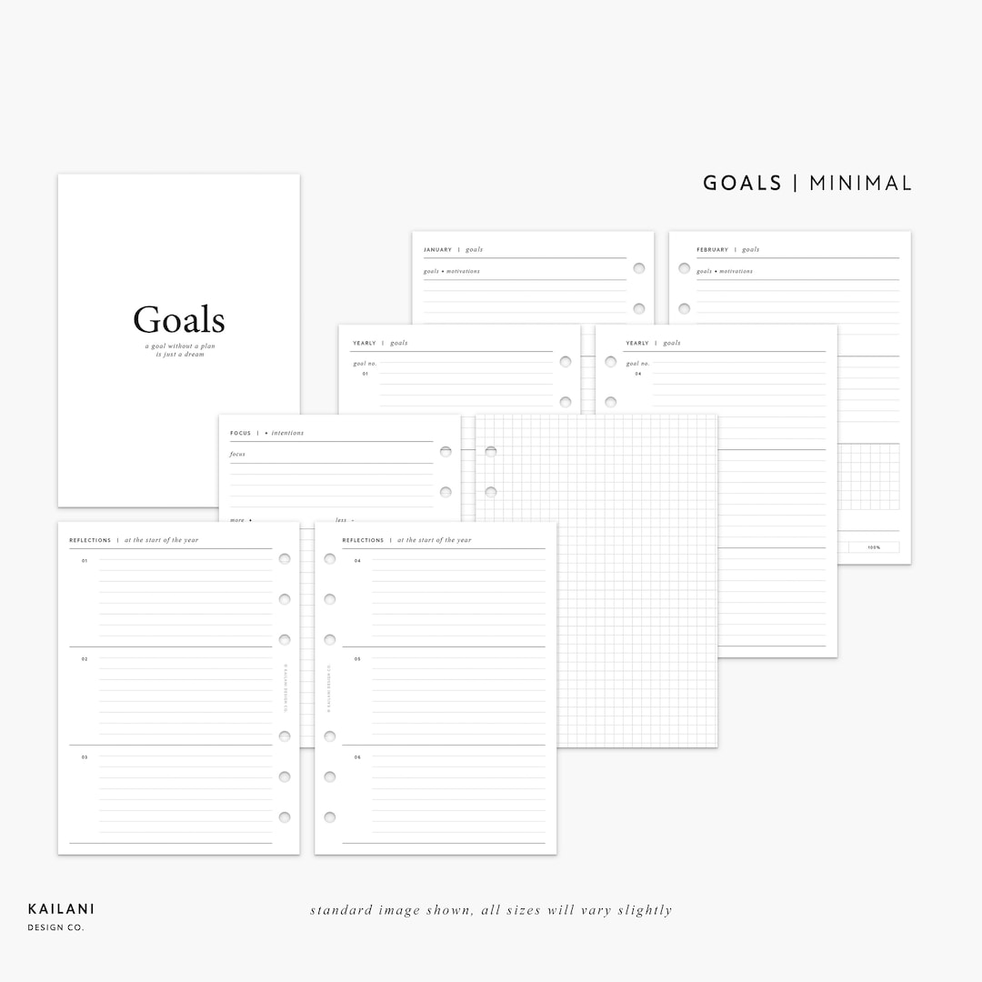 Pocket Goal Planner, 2024 Goals Tracker, Monthly Goal Setting, Goal ...