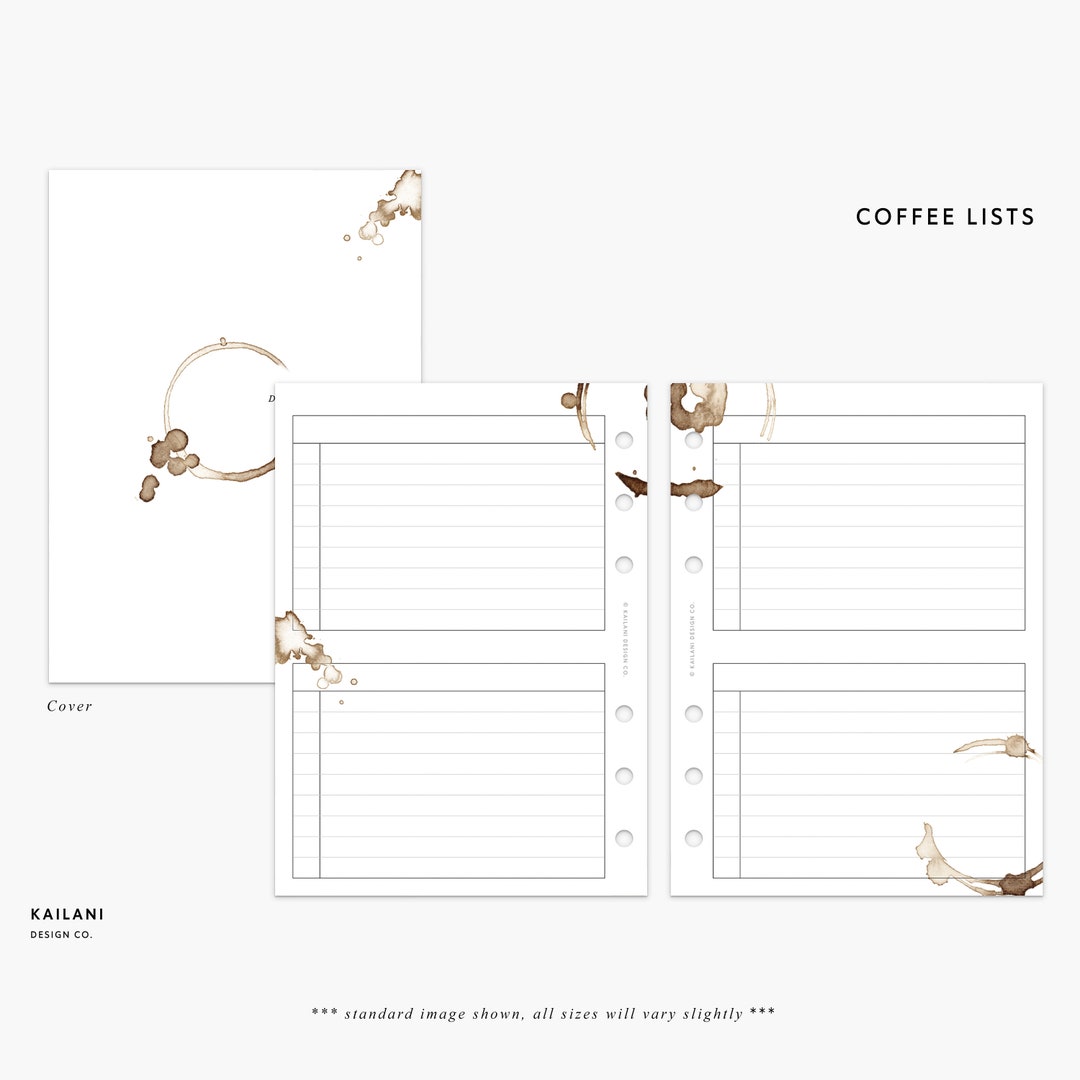 Personal Wide Notes LISTS, Personal Notes, Journal, To-do Lists ...