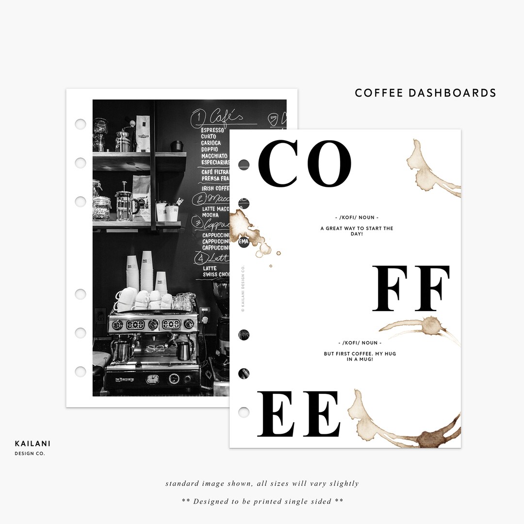 A5 Planner Dashboard Set, Printable Dividers, Wellness, A5 Monthly ...